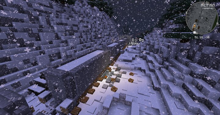 snowy railroad Minecraft Map