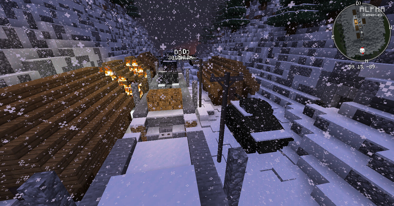 snowy railroad Minecraft Map