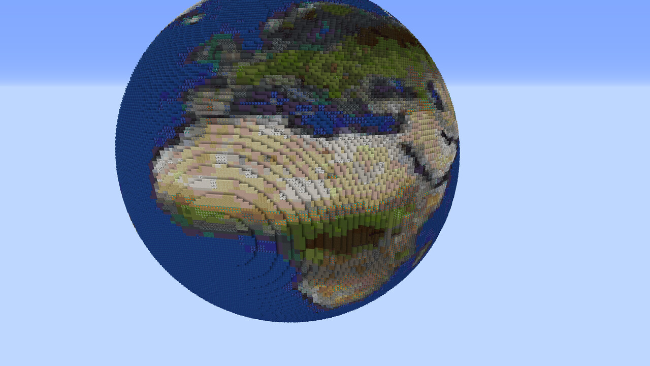 The Scale of the Earth and Moon 1.16 Minecraft Map