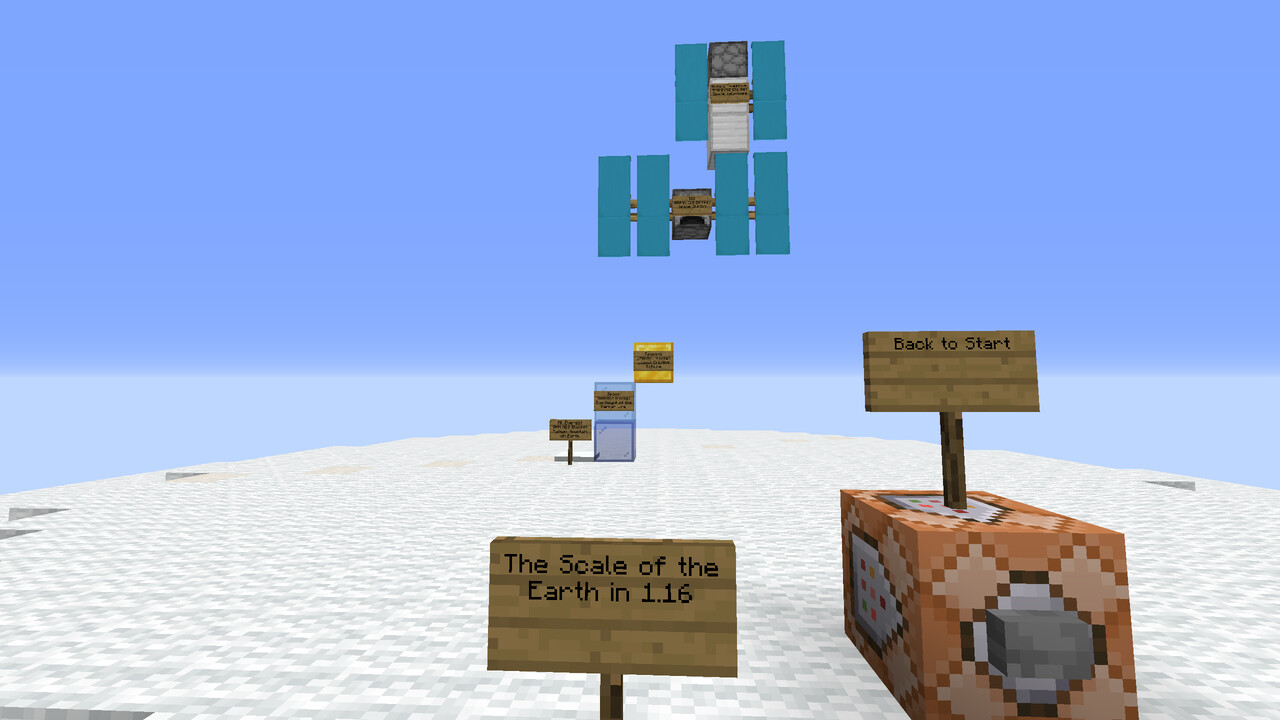 The Scale of the Earth and Moon 1.16 Minecraft Map