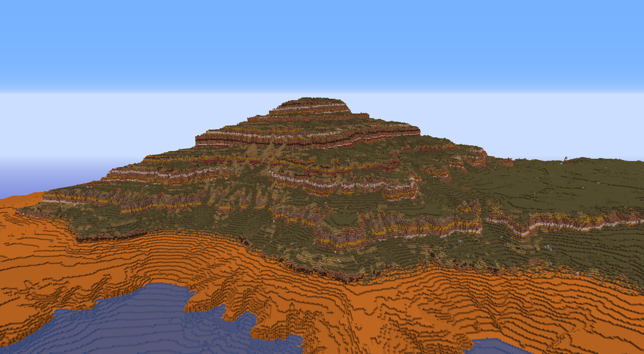1000x1000 Mesa Plateau Terrain Minecraft Map