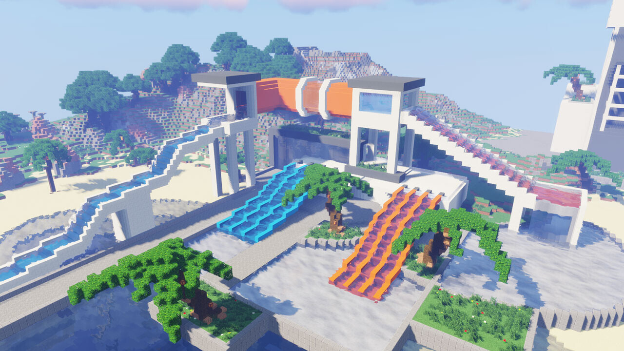 Futuristic City Progress #2 - Water Park Minecraft Map
