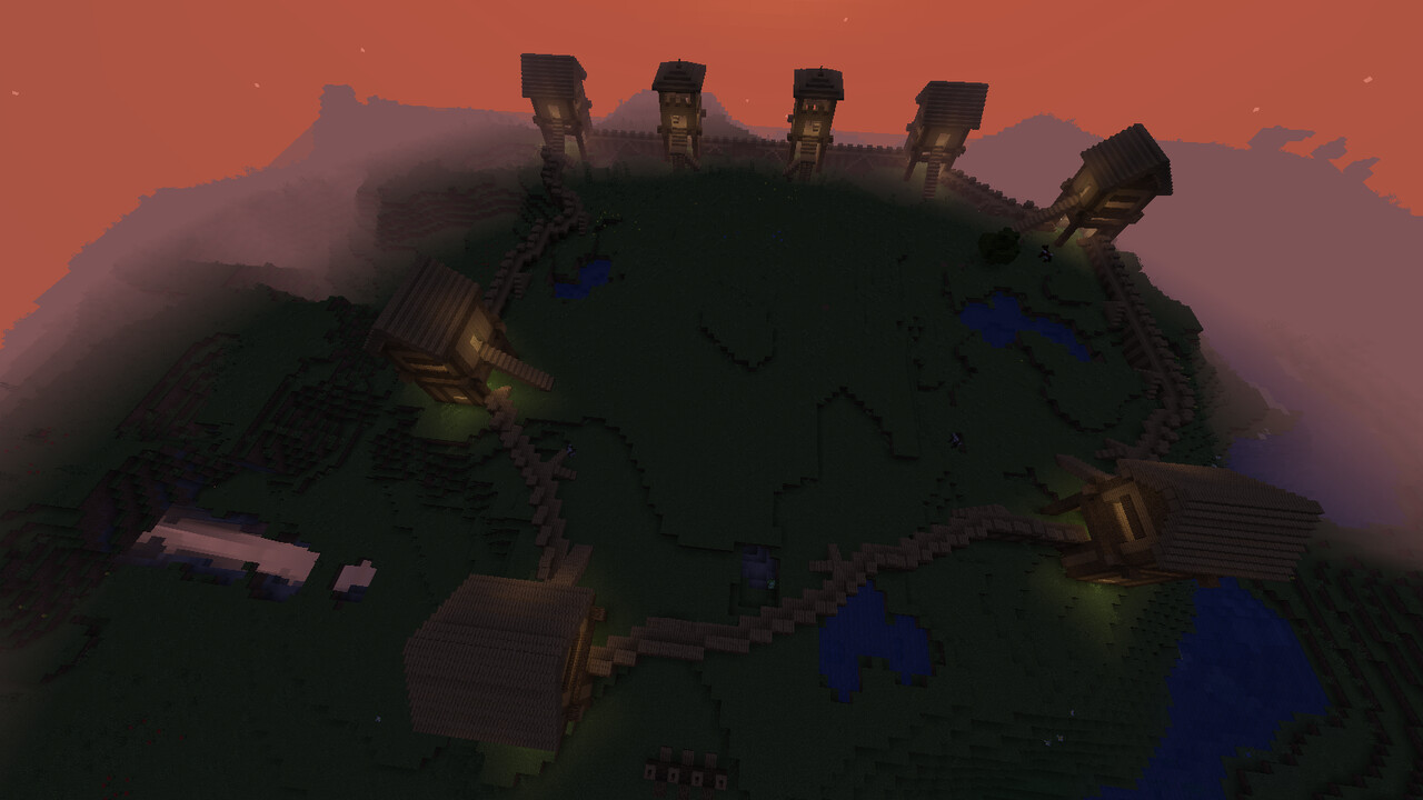 Wooden fortress& barrier Minecraft Map