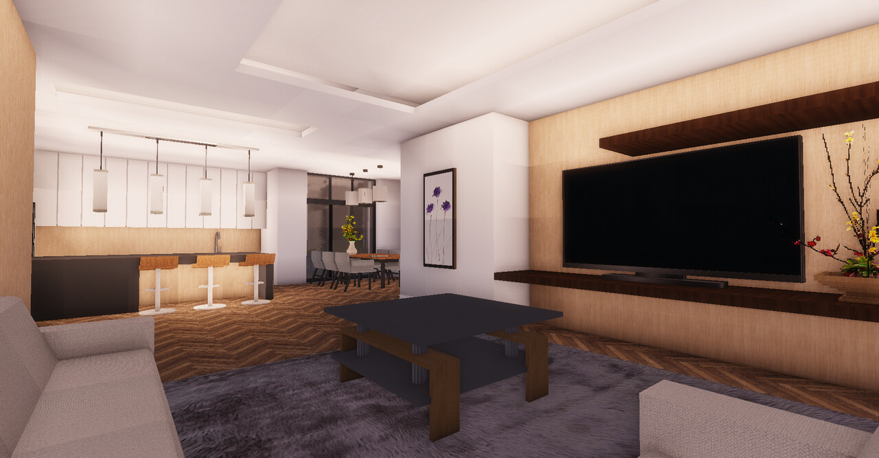 Modern Apartment Interior Design Minecraft Map