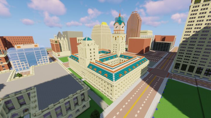 Oakwood City Government Buildings Minecraft Map