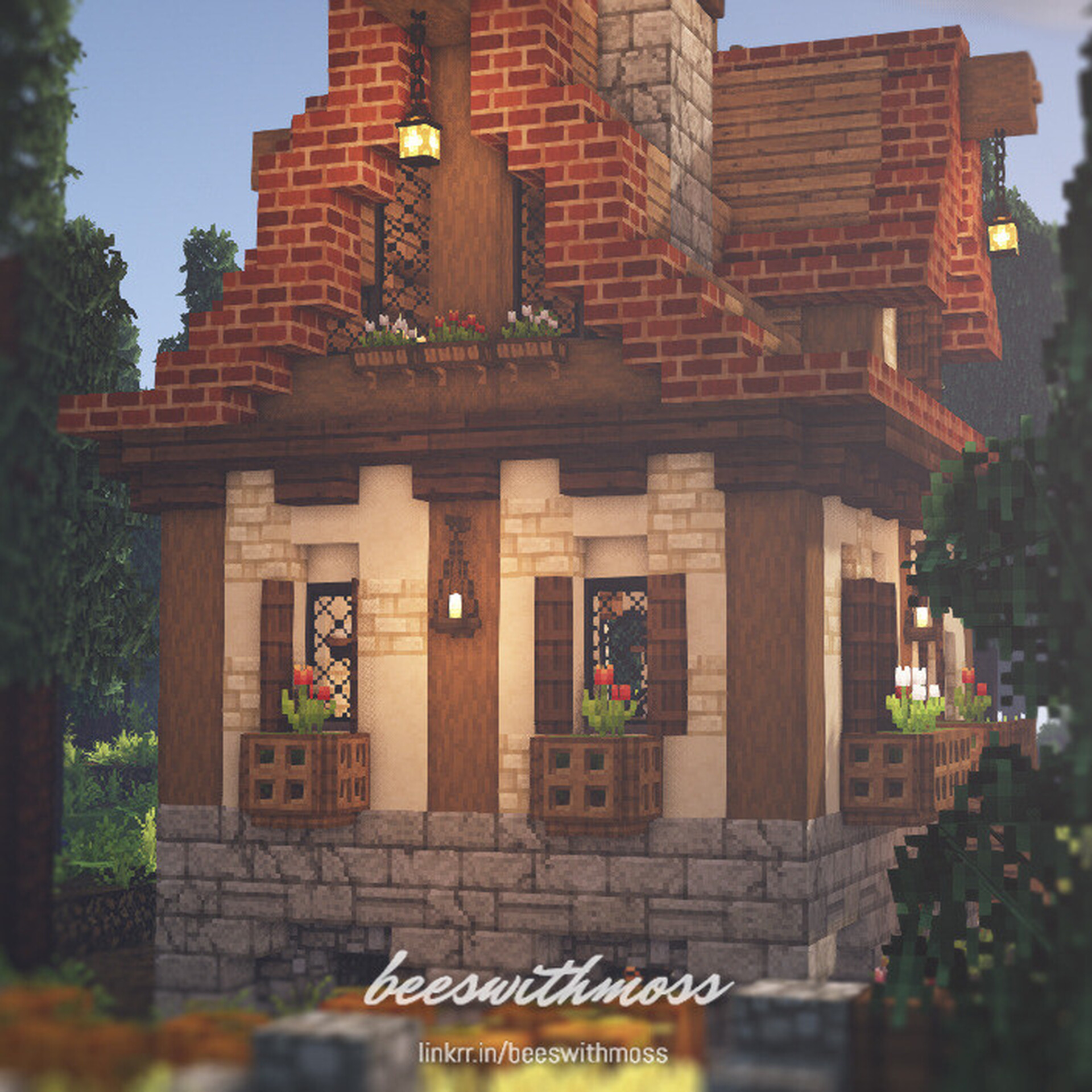 Cozy and bright seasonal cottage 🍂🌲🥧 Minecraft Map