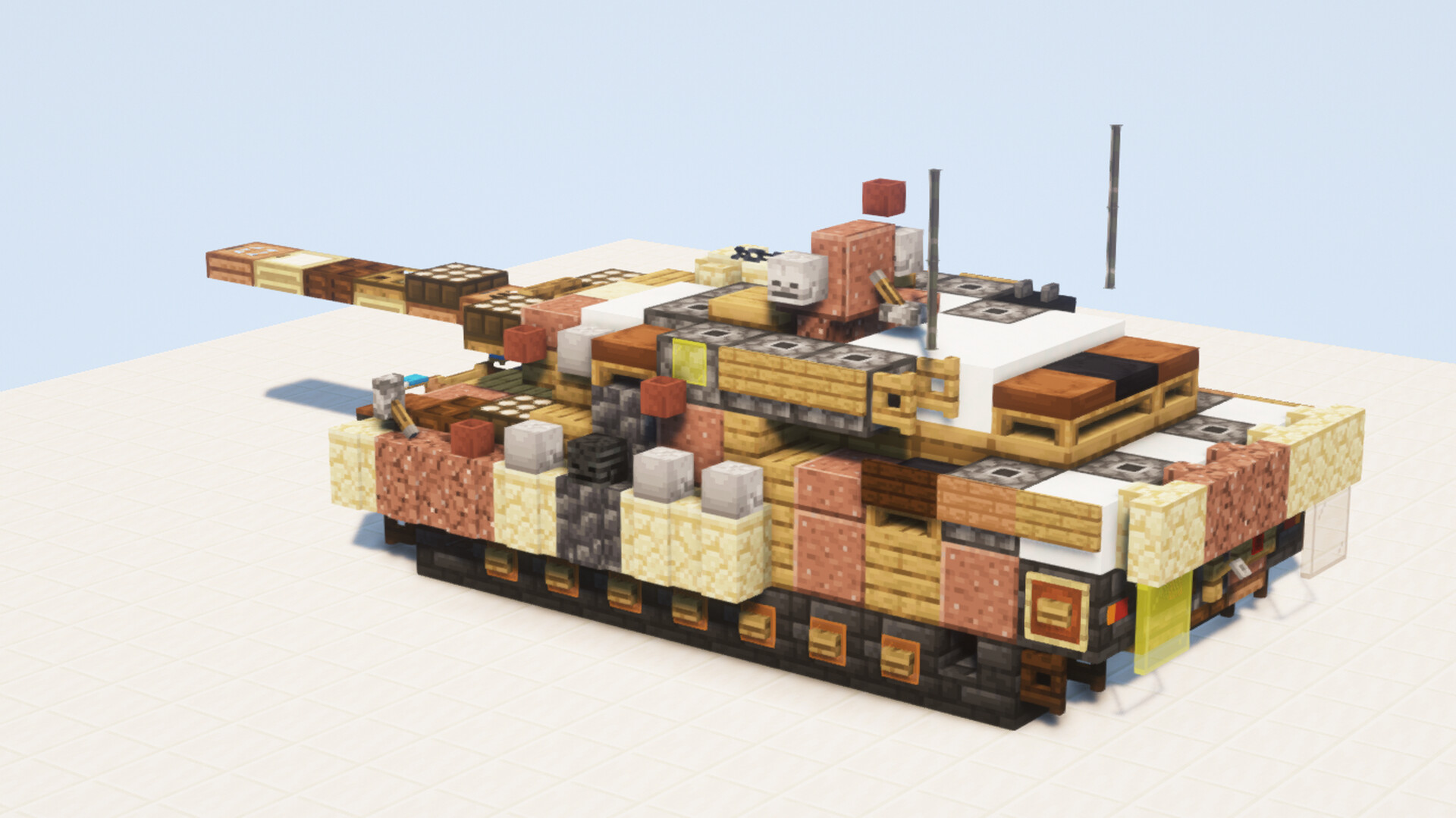Leopard 2 A7+ Main Battle Tank - 1.5:1 scale Minecraft Map