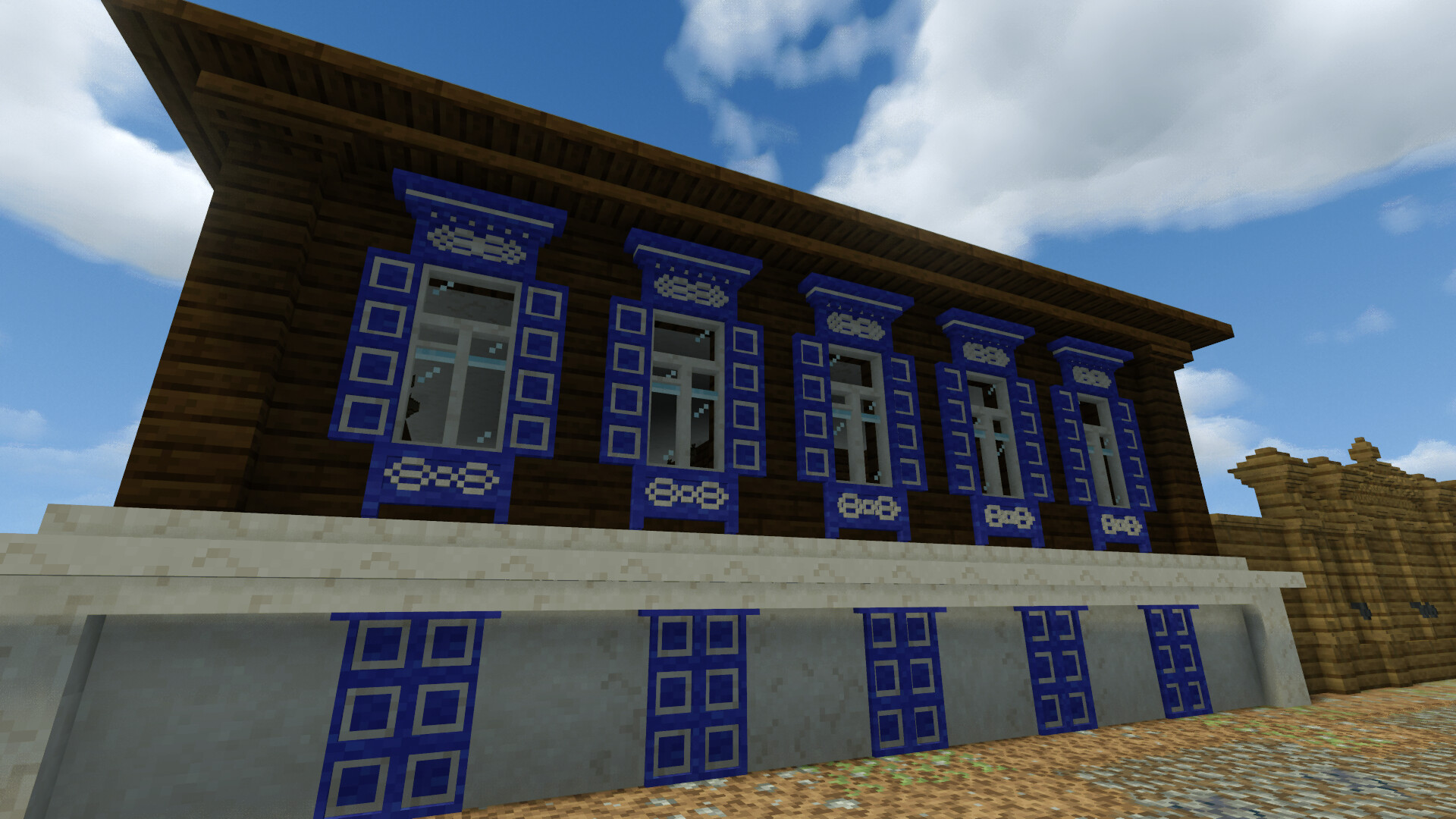 Russian semi-stone house of the 19th century( Русский полукаменный дом ...