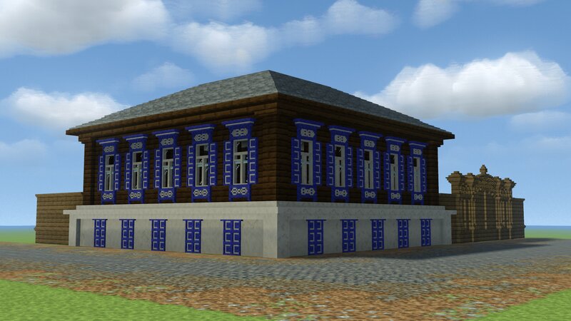 Russian semi-stone house of the 19th century( Русский полукаменный дом ...