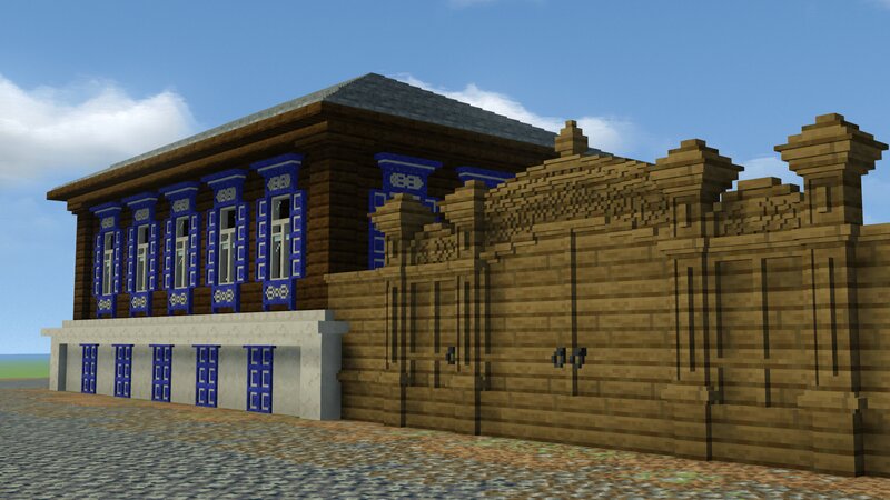 Russian semi-stone house of the 19th century( Русский полукаменный дом ...