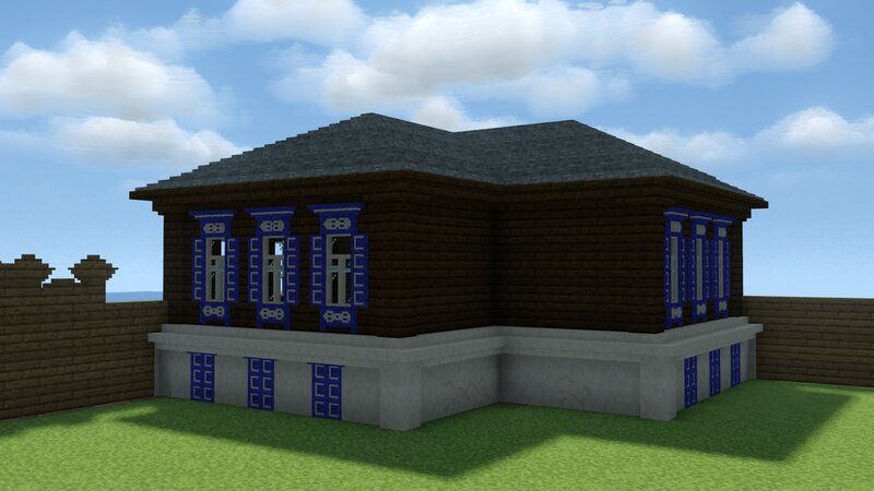 Russian semi-stone house of the 19th century( Русский полукаменный дом ...