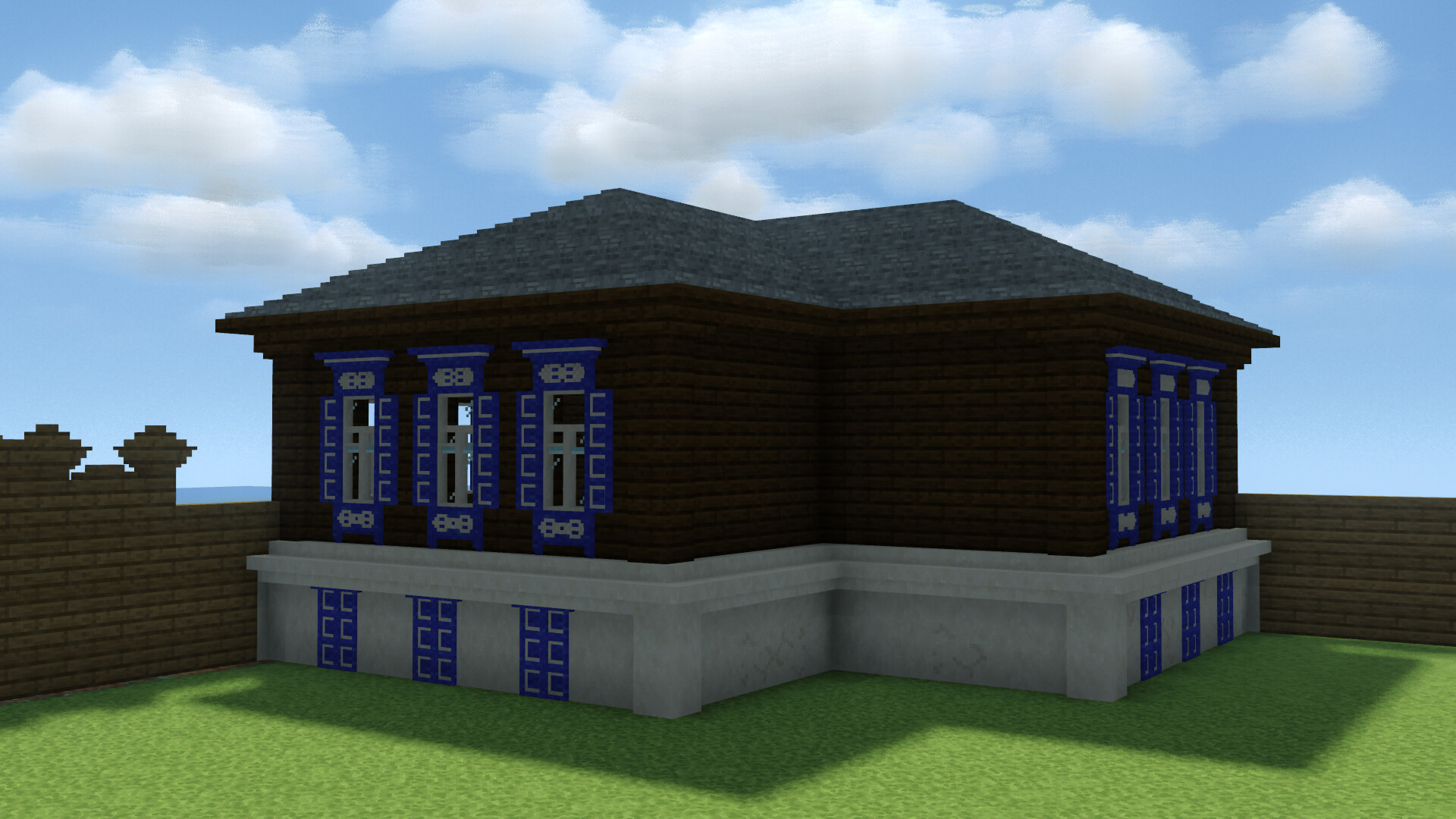 Russian semi-stone house of the 19th century( Русский полукаменный дом ...