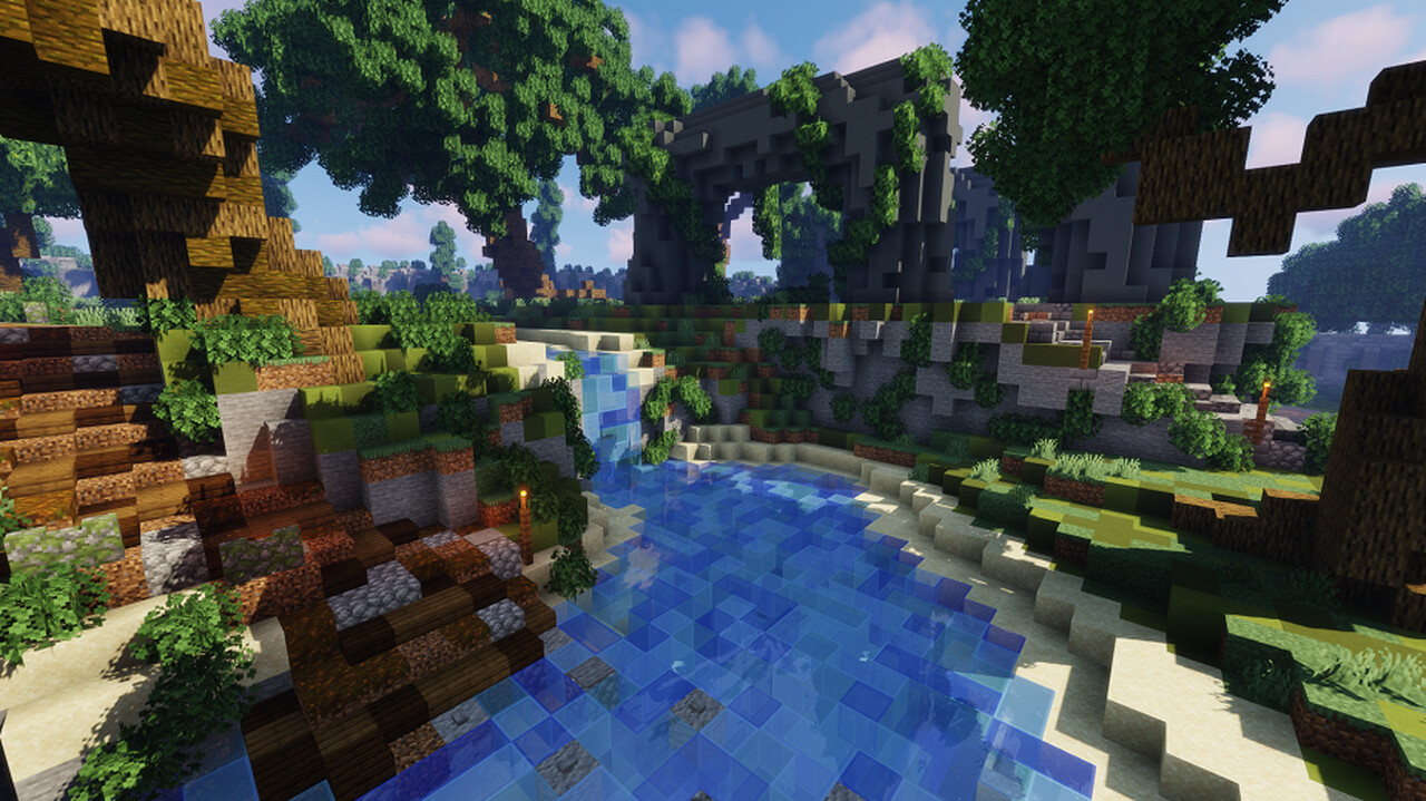 Sky PVP Arena with Natural look 200x200 Minecraft Map