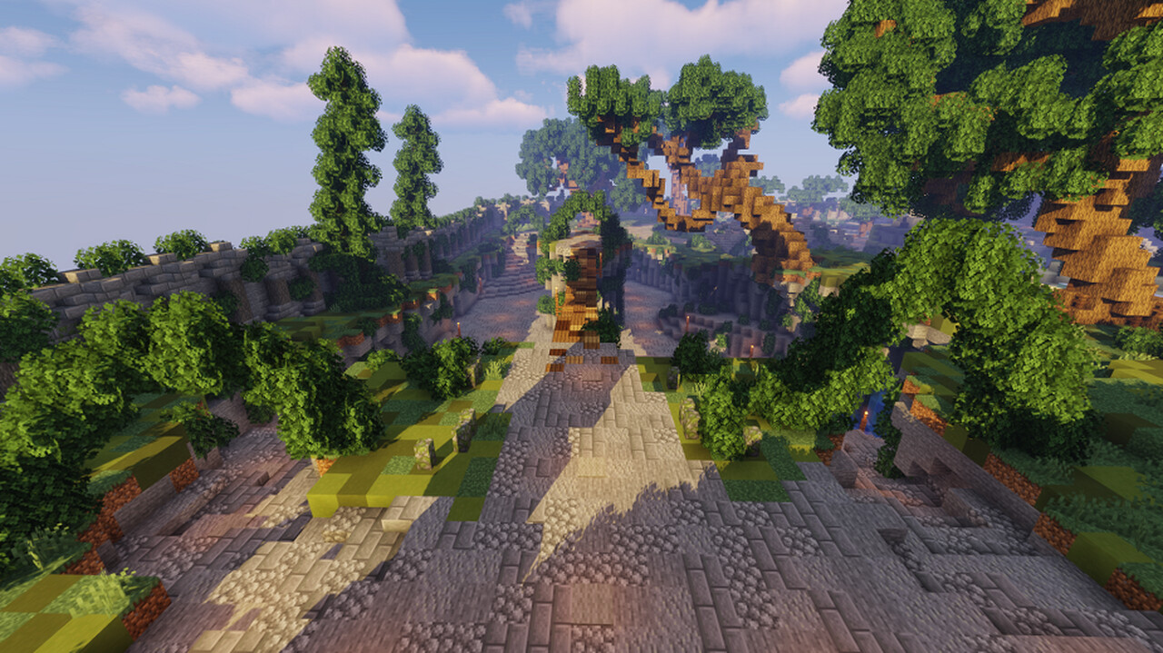 Sky PVP Arena with Natural look 200x200 Minecraft Map
