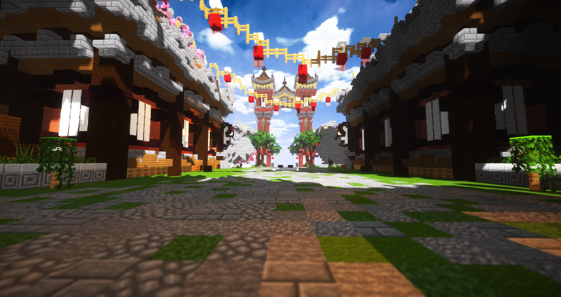HCF Spawn + Road - Oriental Themed Minecraft Map