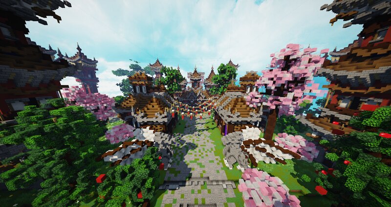 HCF Spawn + Road - Oriental Themed Minecraft Map