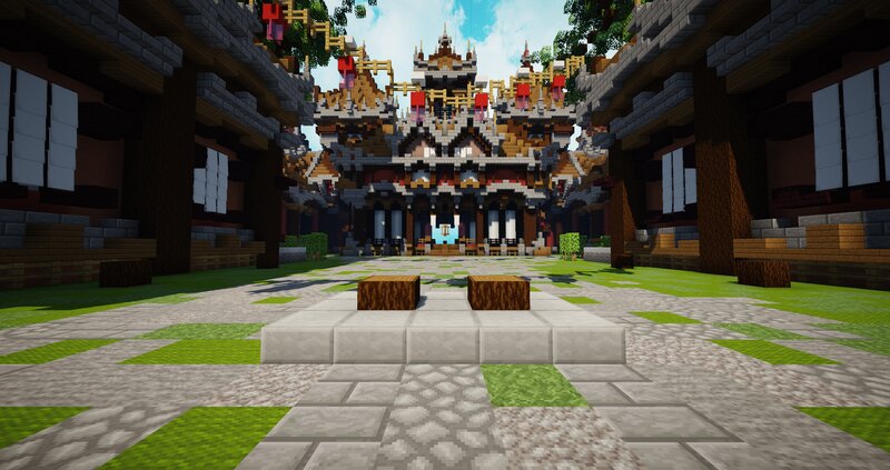 HCF Spawn + Road - Oriental Themed Minecraft Map