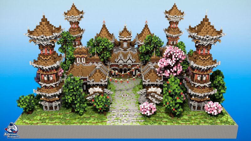 HCF Spawn + Road - Oriental Themed Minecraft Map