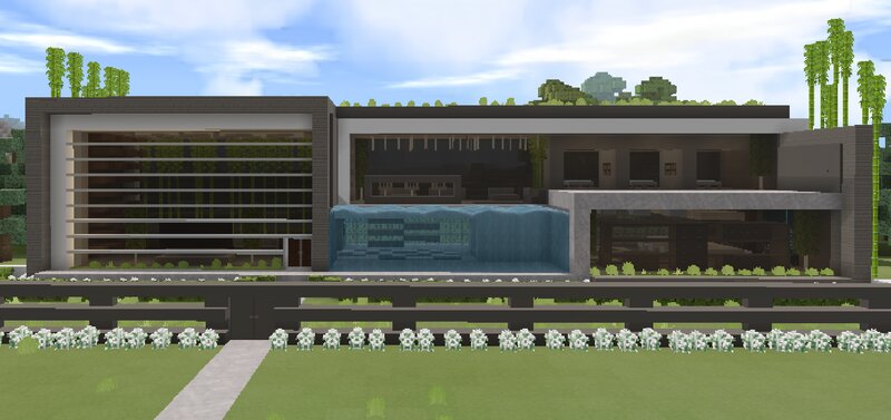 Modern Mansion 2 - Riverside House Minecraft Map