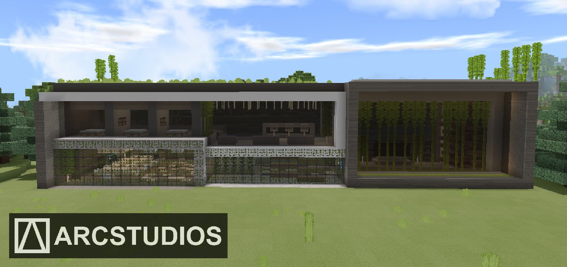 Modern Mansion 2 - Riverside House Minecraft Map