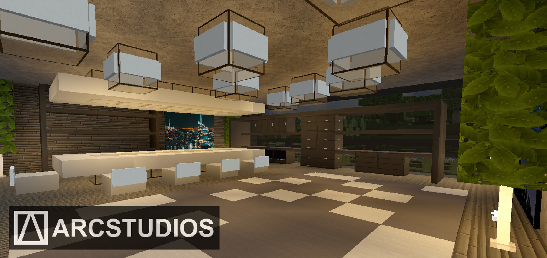 Modern Mansion 2 - Riverside House Minecraft Map