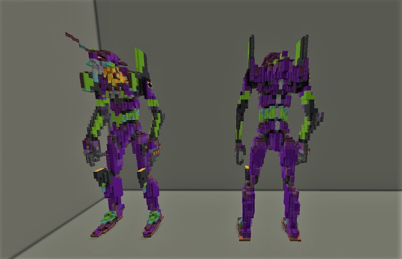 Evangelion Unit 01 Schematic Minecraft Map