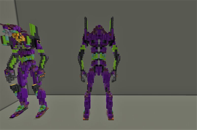Evangelion Unit 01 Schematic Minecraft Map