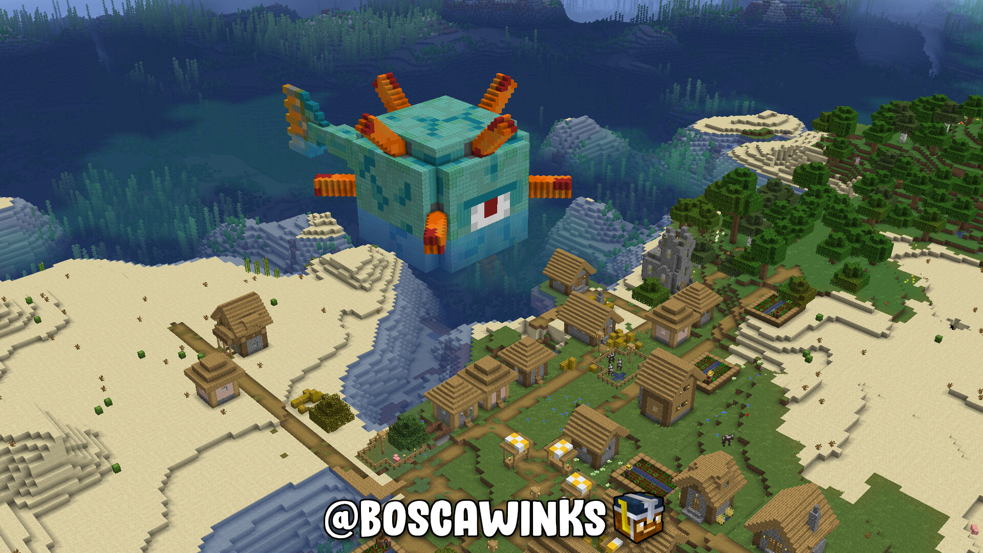 Guardian Mob Statue Minecraft Map