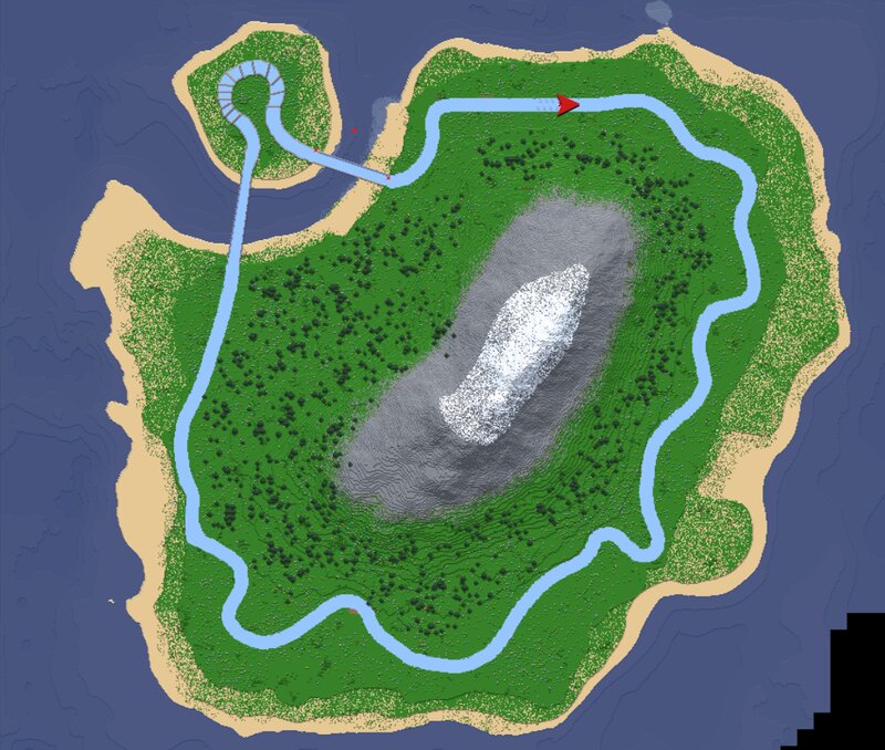 Hour Island | Ice Boat Race Track Minecraft Map