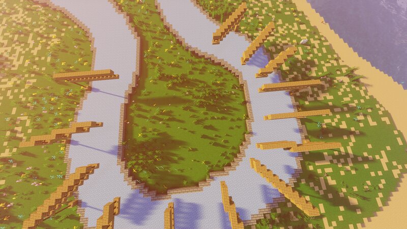 Hour Island | Ice Boat Race Track Minecraft Map