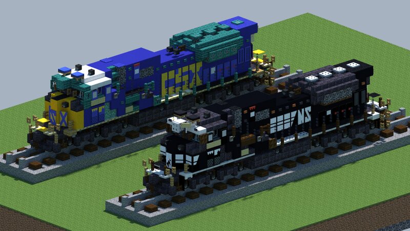 EMD SD80MAC Diesel locomotive [With Download] Minecraft Map