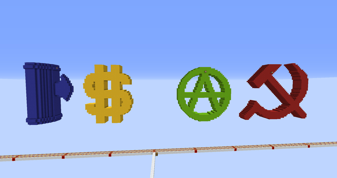 Burning Political Compass Minecraft Map