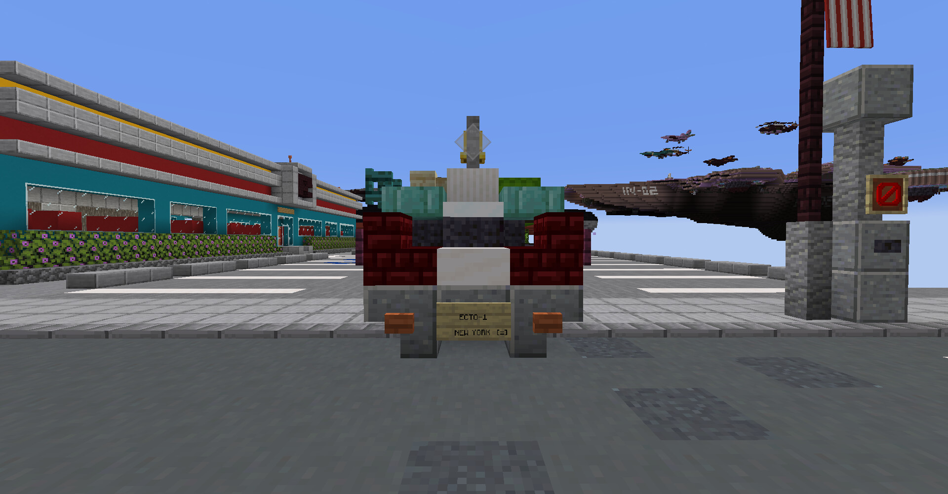 Ghostbusters Ecto-1 Minecraft Map