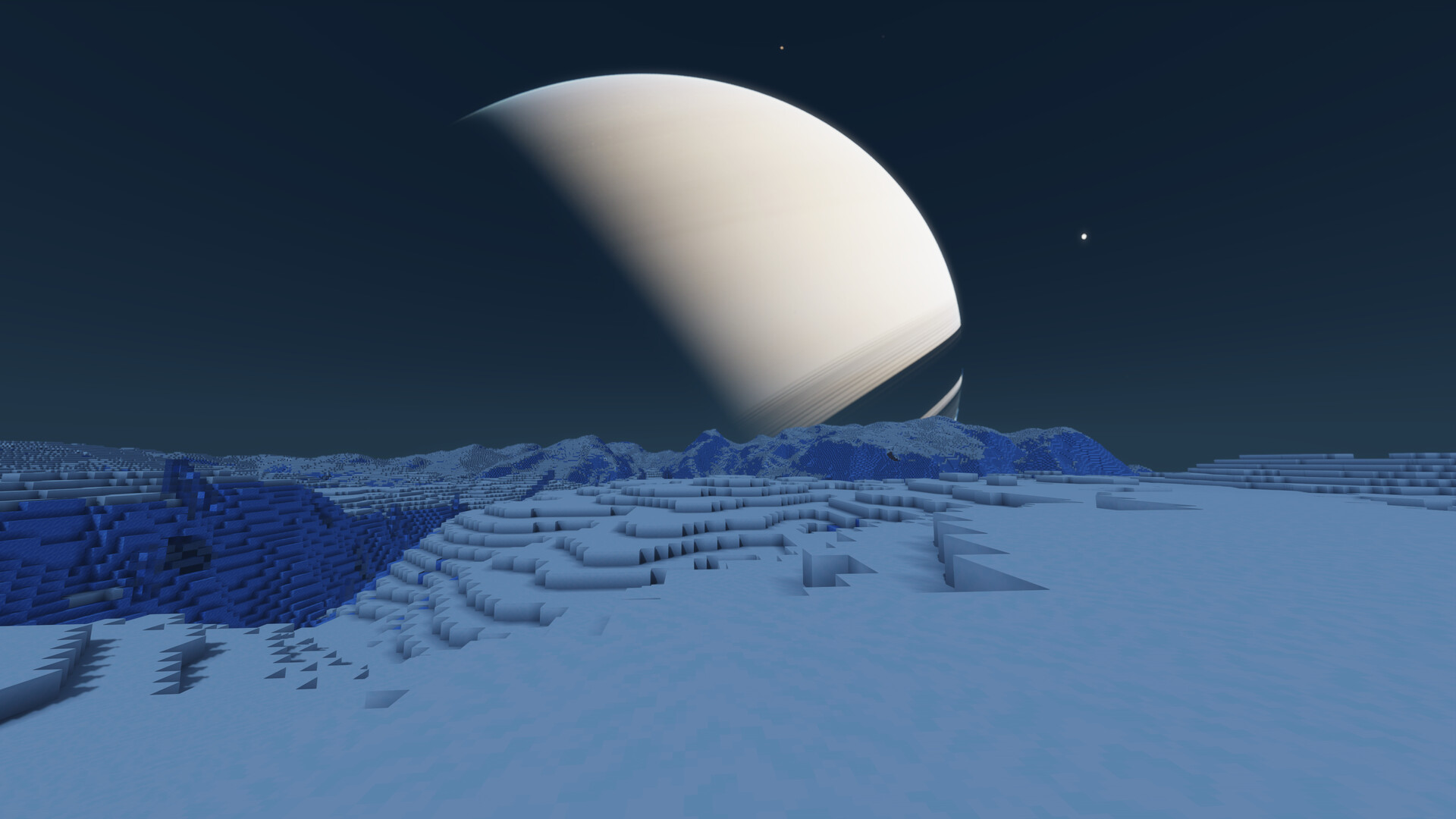 Saturn's Moon Enceladus - 2k x 2k Solar System Collection Minecraft Map