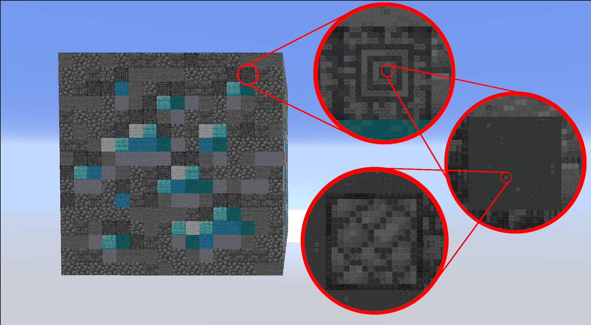 A block made of blocks made of blocks made of blocks made of blocks ...