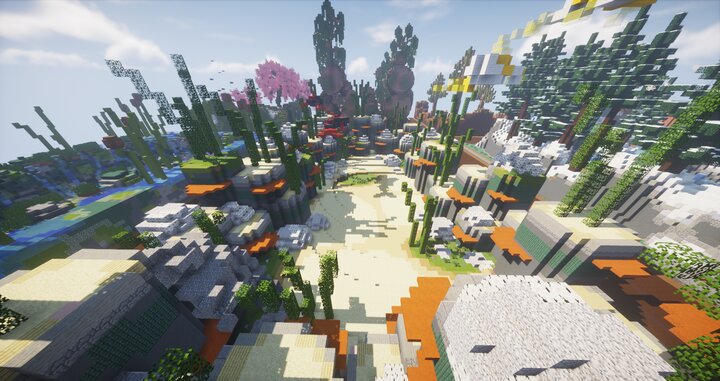 x8 HQ Terrain Based Practice Arenas | 1.8+ Minecraft Map