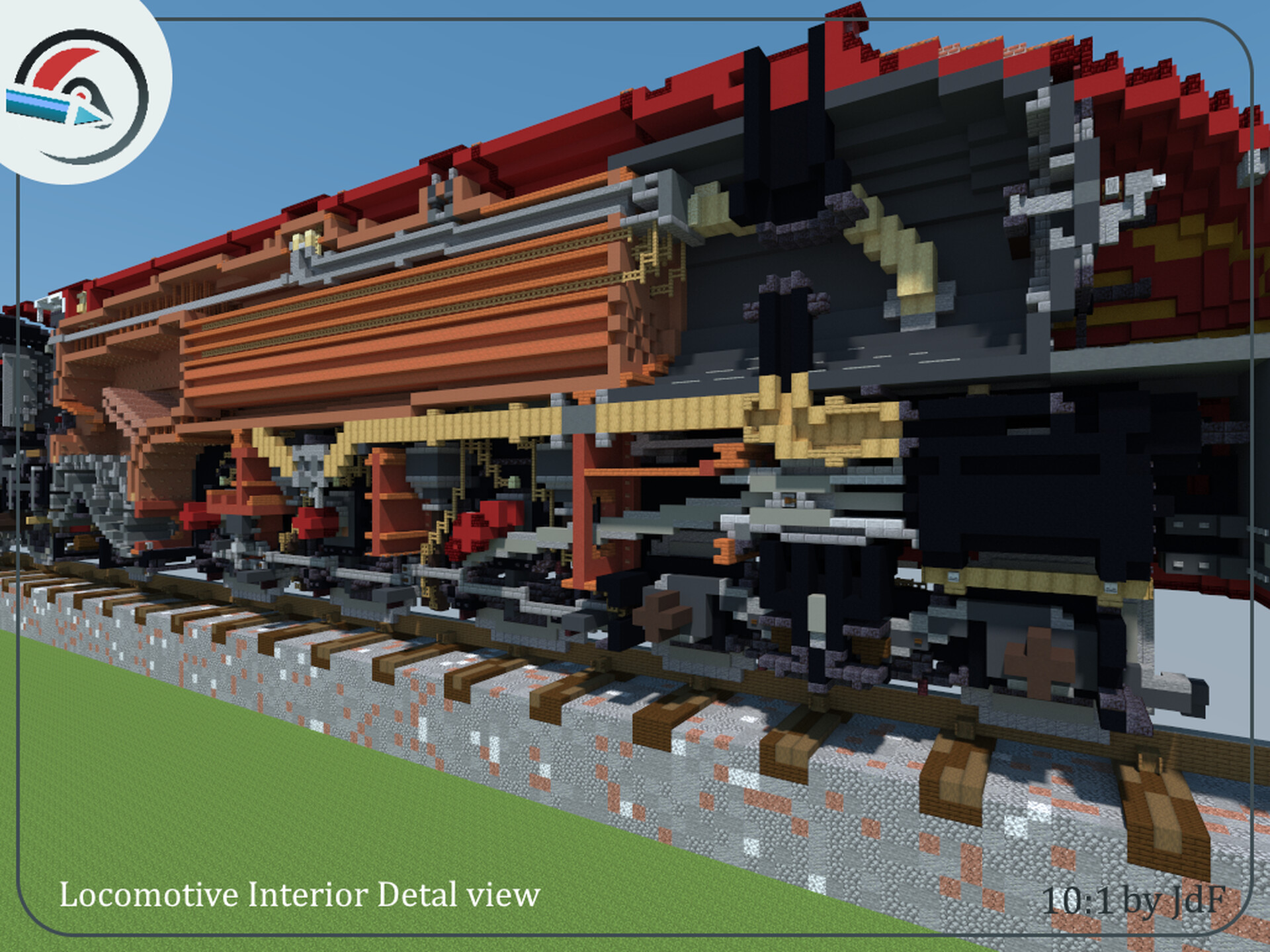 10:1 MASSIVE DETAILED LMS Coronation Scot Locomotive by Jf! Minecraft Map