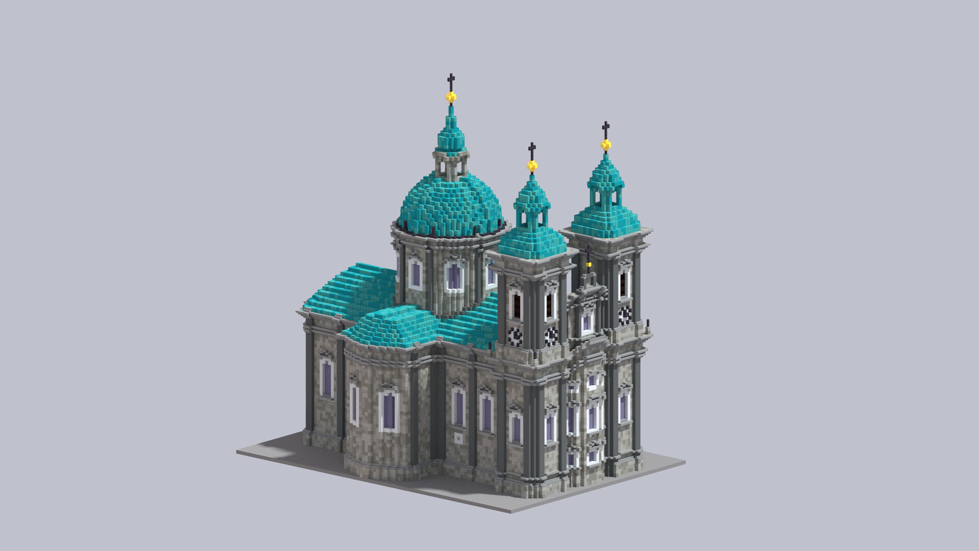 baroque church with a dome Minecraft Map