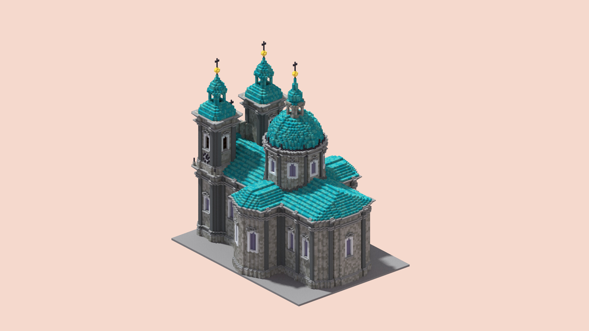 baroque church with a dome Minecraft Map