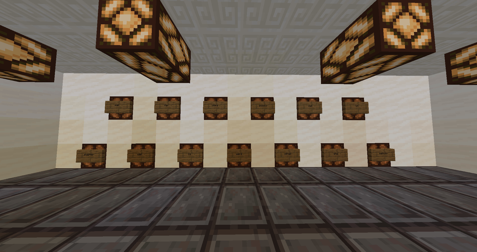 Large redstone contraption: Jukebox disc recogniser. Minecraft Map