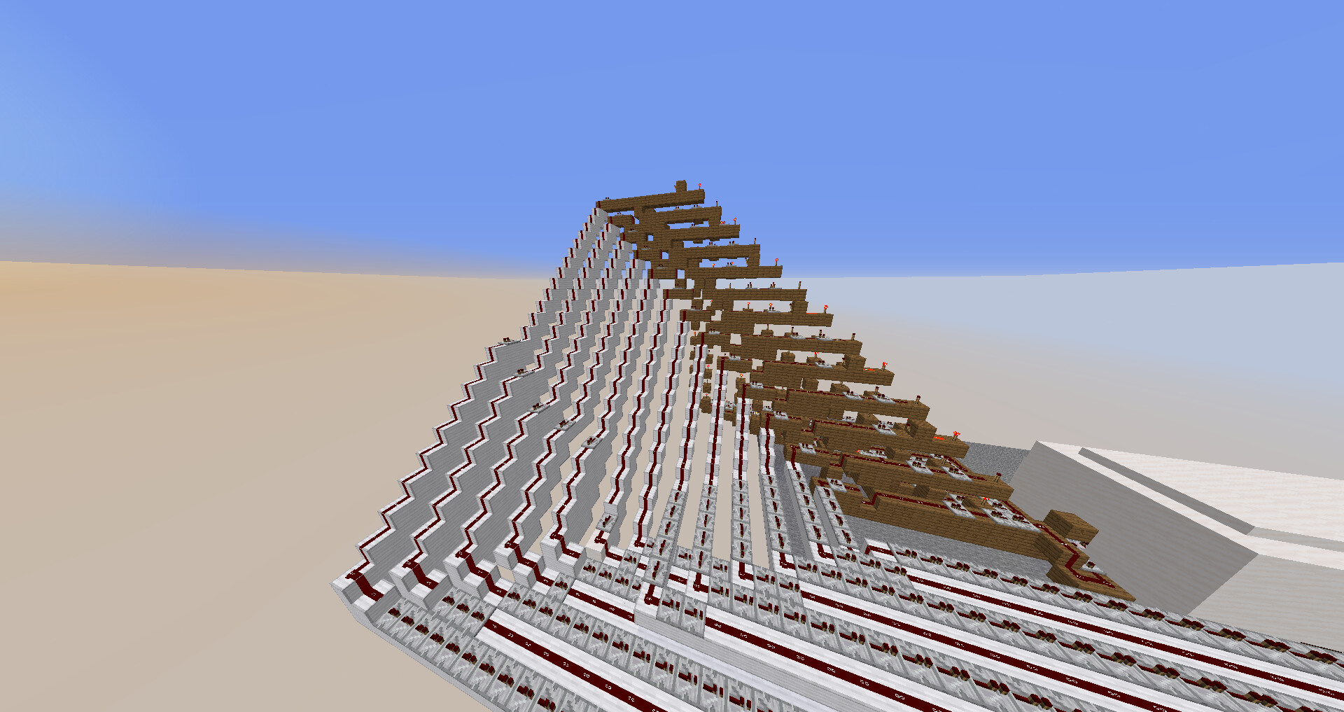 Large redstone contraption: Jukebox disc recogniser. Minecraft Map
