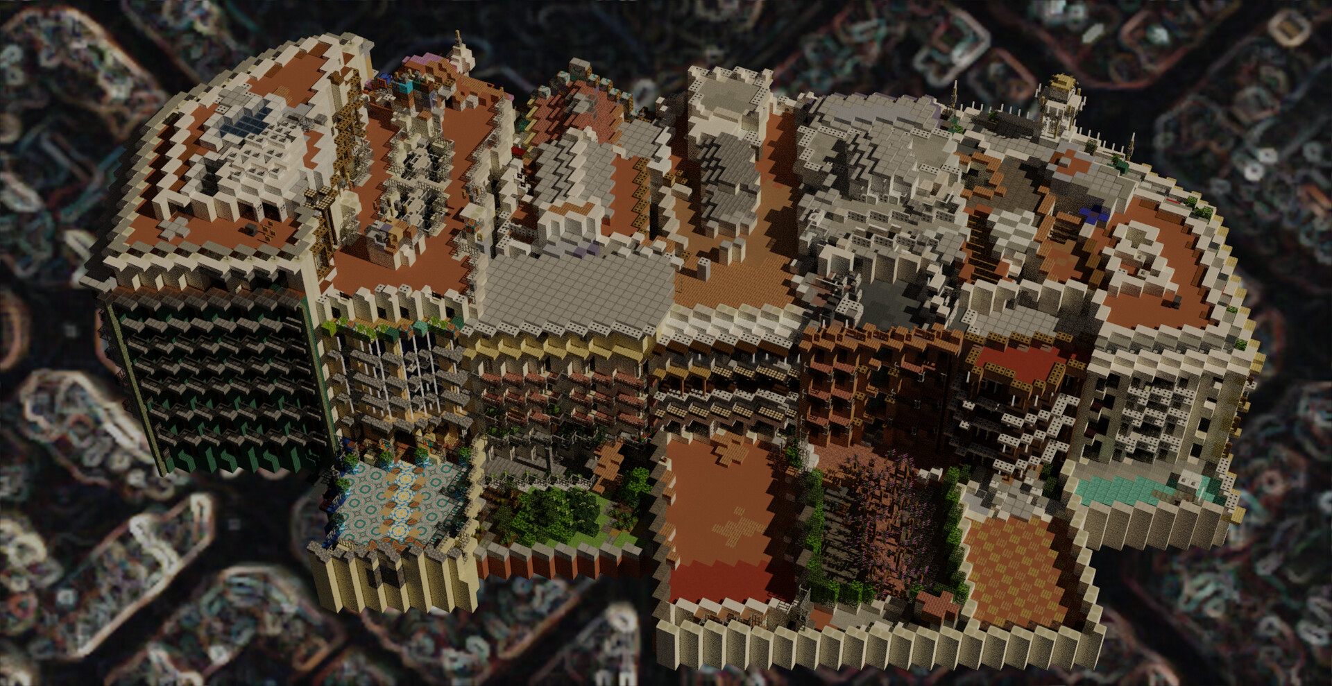 Illa de la Discórdia, Barcelona, Spain Minecraft Map