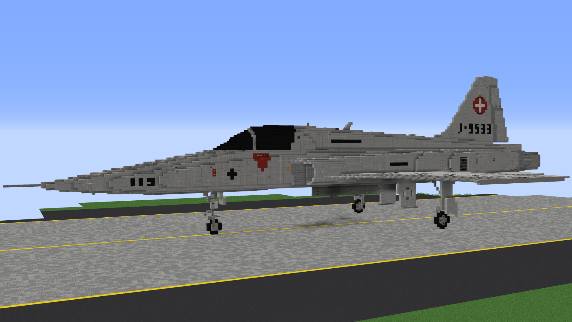 Northrop F-5E Tiger II, 12:1 Scale Minecraft Map