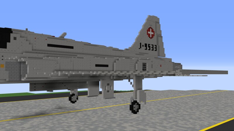 Northrop F-5E Tiger II, 12:1 Scale Minecraft Map