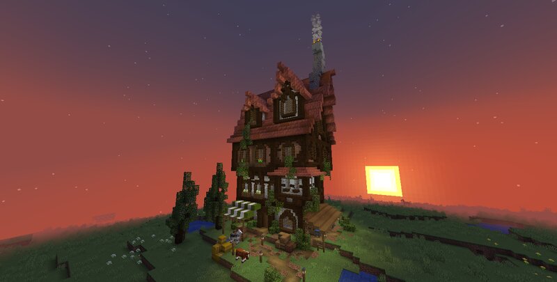 Ye Olde Gus Tavern & Inn - Medieval Tavern build Minecraft Map