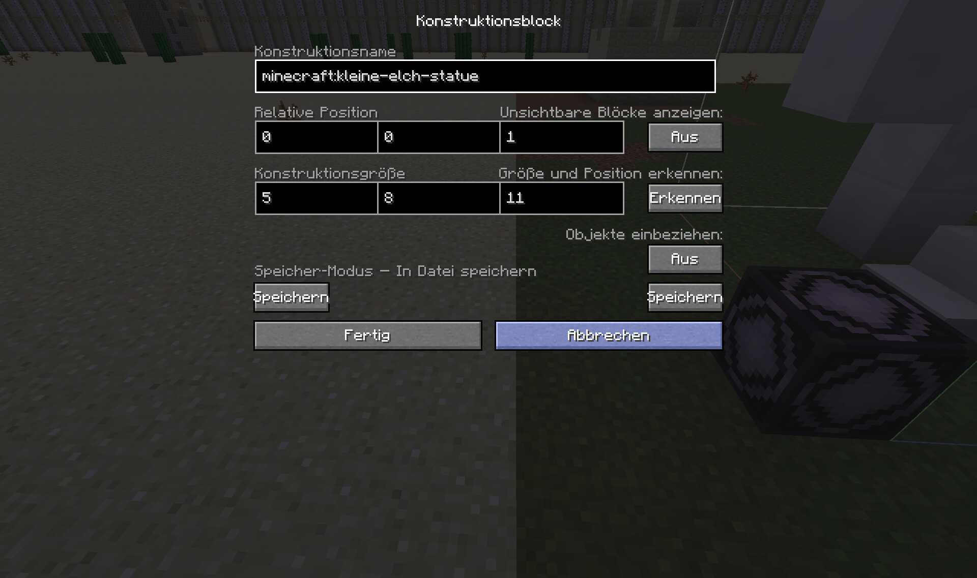 Small Elk statue Minecraft Map