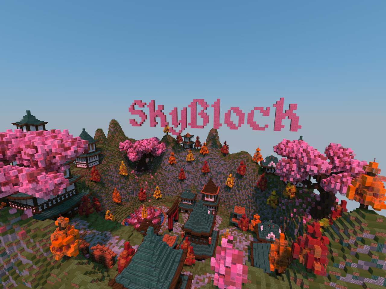 Oriental Skyblock Spawn Minecraft Map