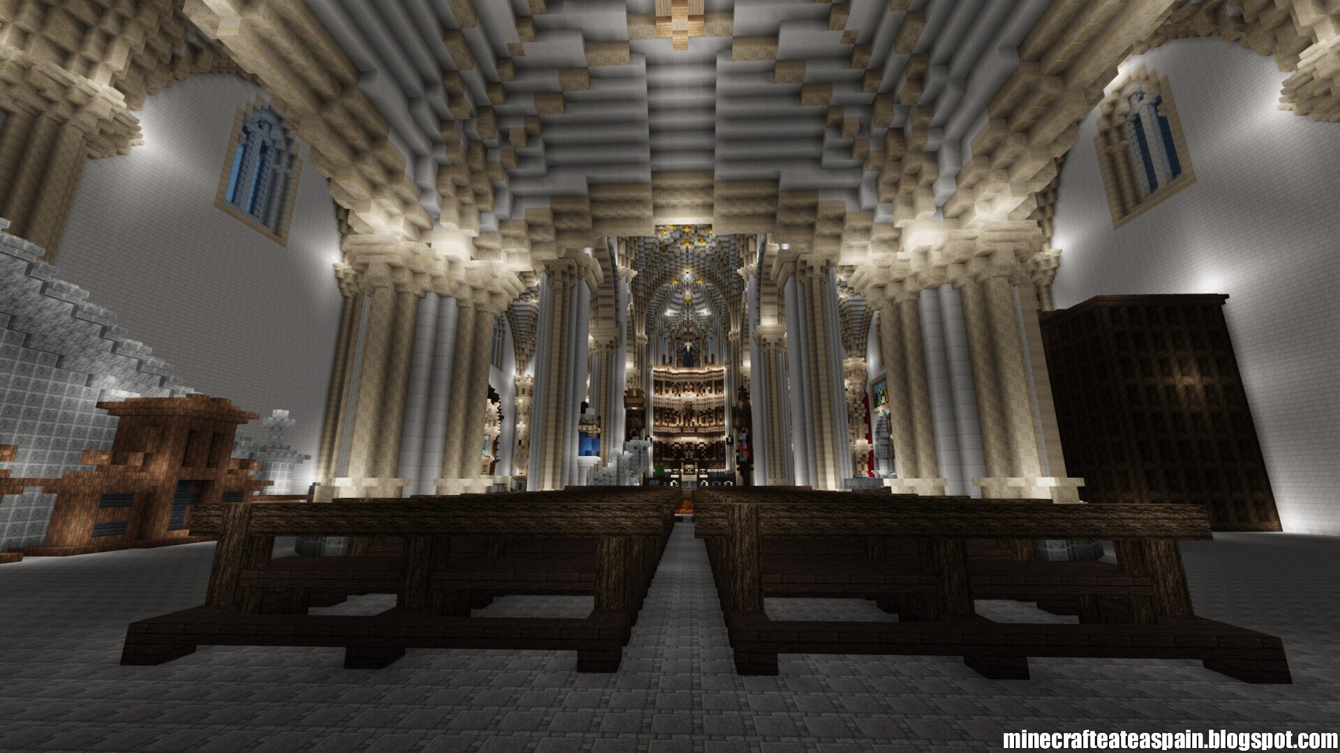 Minecraft replica of the Church of Villegas, Burgos, Spain. Minecraft Map