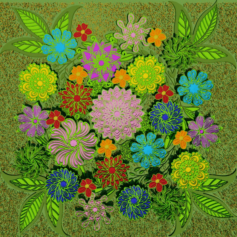 large 3d flowers Minecraft Map