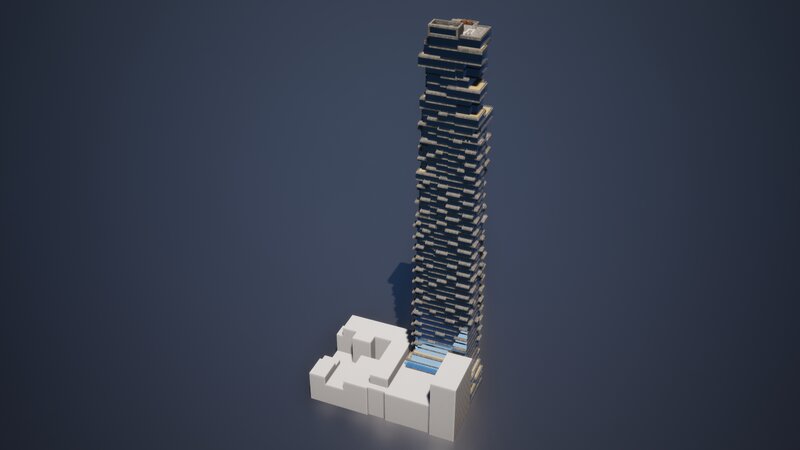 Jenga Tower (Skyscraper), New York City | 1:1 Recreation Minecraft Map